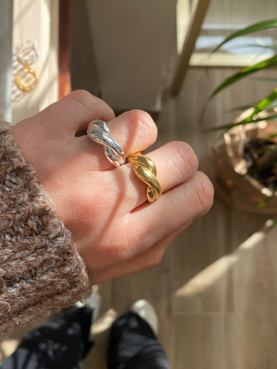 Anillo Berlín - Acero plateado 316L baño plata rodiada - Talla 6 y 12 ...